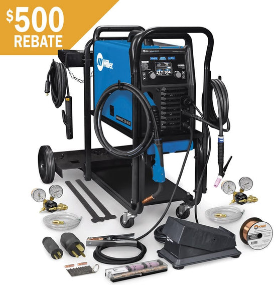 Miller Multimatic 220 AC/DC Welder w/Dual Cylinder Cart 951000070