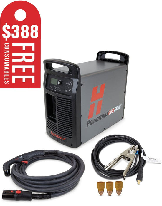 Hypertherm Powermax105 SYNC Plasma Cutter w/75 Degree Handheld Torch