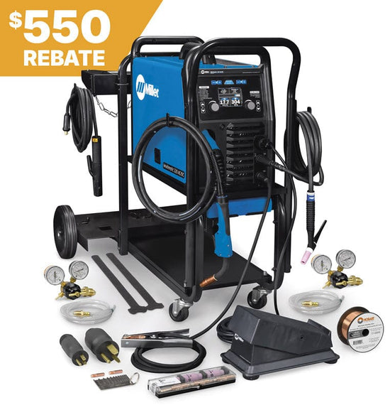 Miller Multimatic 220 AC/DC Welder w/Dual Cylinder Cart 951000070