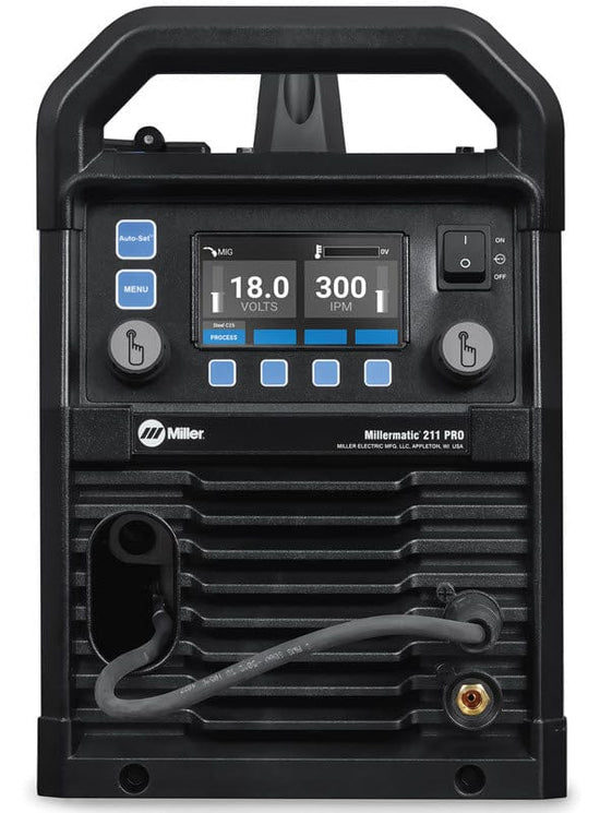 Millermatic 211 PRO MIG Welder with Running Gear/Cylinder Rack 9510000